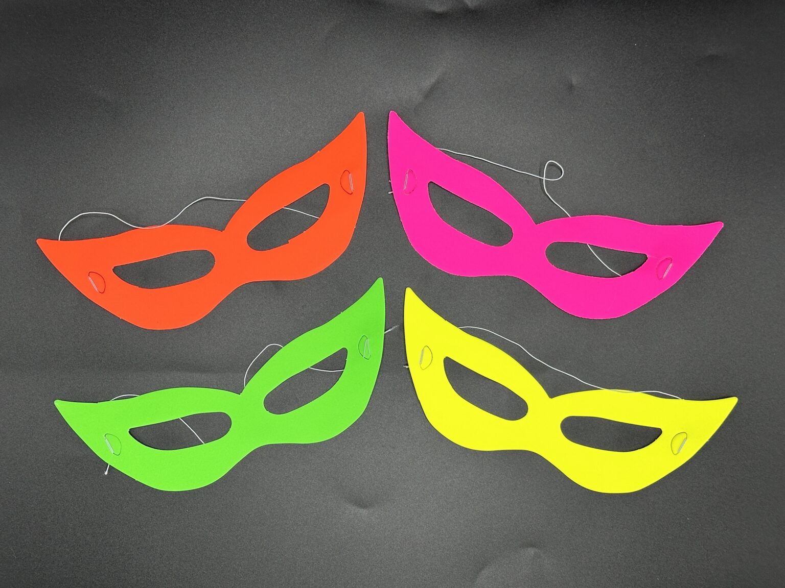 Antifaz Papel Color Fluor*200U - Cotillon Yang